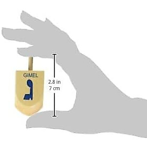 Wooden Dreidel's Game Top Assorted Color Put and Take Game Pack with 4 Wooden Dreidel's