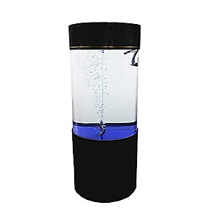 Penn-Plax Water World Luxury Large Cylinder Acrylic Aquarium with Built-in Stand and Storage Top – 360° View – Great for Freshwater and Saltwater Fish – 53 Gallons