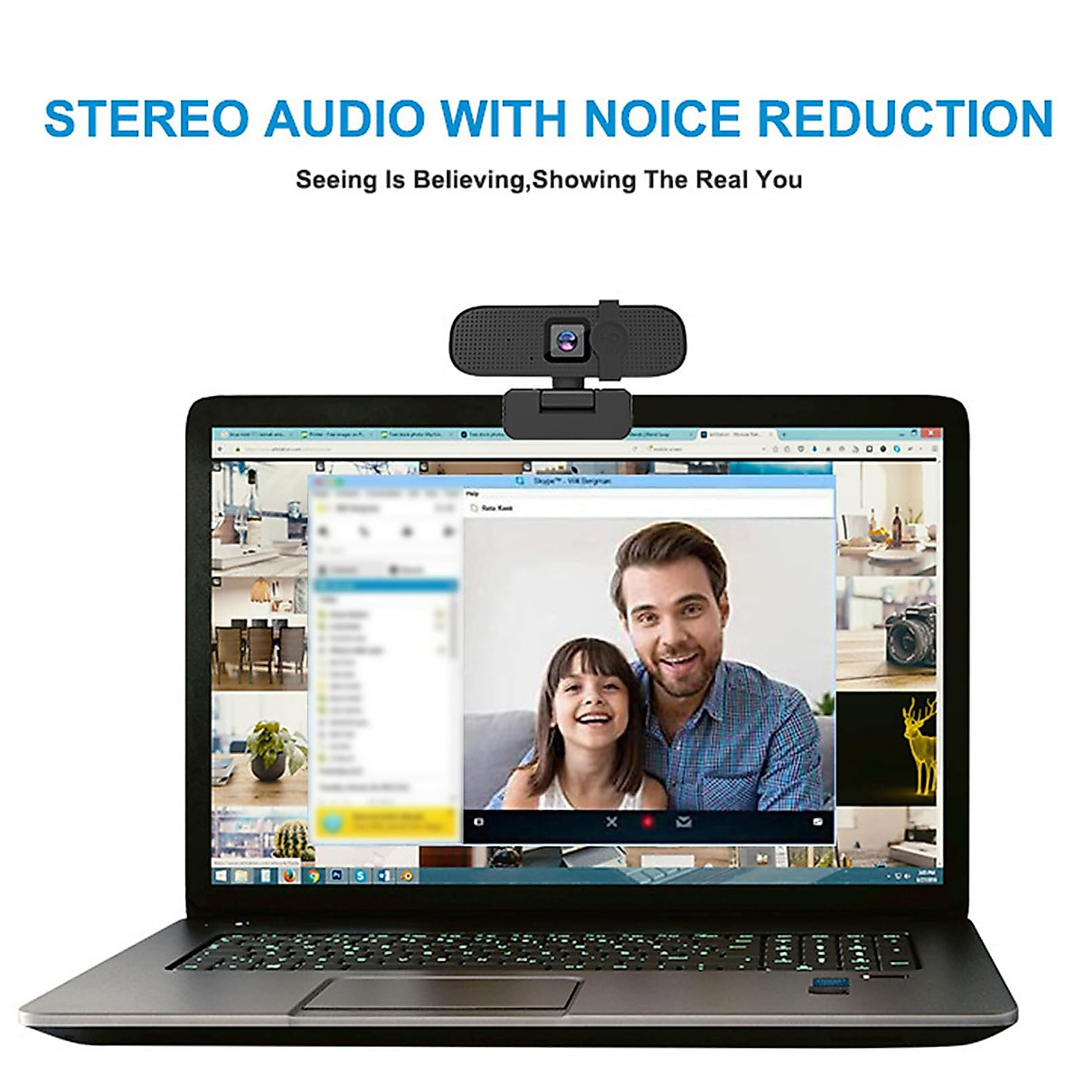 Sanpyl 4K USB Computer Web Camera with Autofocus for Gaming Video Recording, Plug and Play Webcam