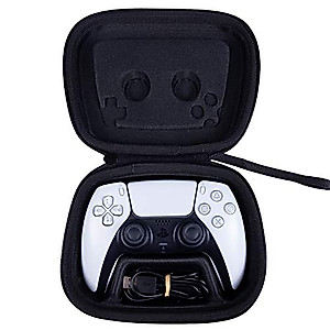 khanka Hard Case Replacement for Sony PlayStation 5 DualSense Wireless Controller (Black)