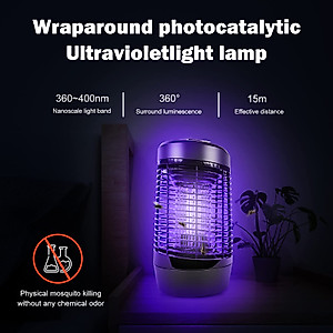 Hodiax Hang n Zap! Electric Bug Zapper 9W Powerful Insect Killer for Moth, Wasp, Fly, Mosquito Zapper Insect Catcher for Bedroom, Kitchen, Office, Backyard(2 Pack)