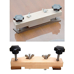 Jiayouy Luthier Tools Solid Maple Guitar Bridge Clamp with Cork Gasket L-Wrench for Classical/Acoustic Guitar Accessory