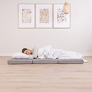 Milliard Premium Memory Foam Folding Mattress, Tri Fold with Waterproof Washable Cover, Space Saver Single Size (75"x25"x4)