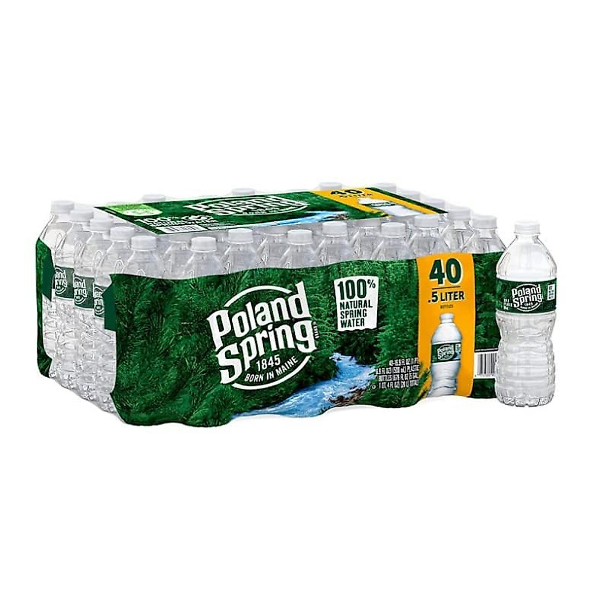 Poland Spring Natural Water 16.9 oz. 40 count (1 pack)