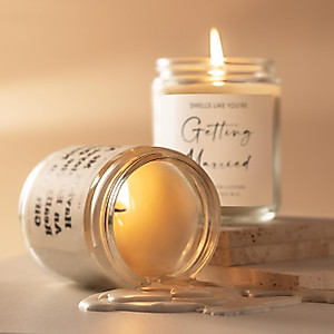 Engagement Gifts for Couples, Engagement Gifts for Women Candle, Wedding Gifts for Couple, Bridal Shower Gift for Bride, Bachelorette Party Present for Bride - Lavender Scented, 7 oz