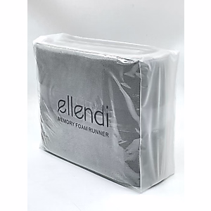 Ellendi Ultima Comfort Memory Foam Runner Rug - 24" x 60", Non-Slip Kitchen Runner - Extra-Long Bath Mat for Bathroom and Bedroom Floor (Gray)