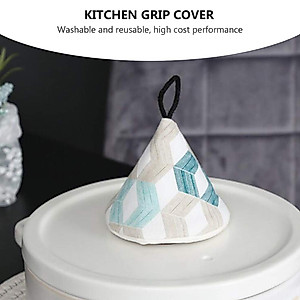 Hemoton 4pcs Cooking Pinch Mitts Pot Clip Holder Moving Hot Plate Bowls Gloves Grips Triangle Covers Oven Mitten Hand Protector for Kitchen