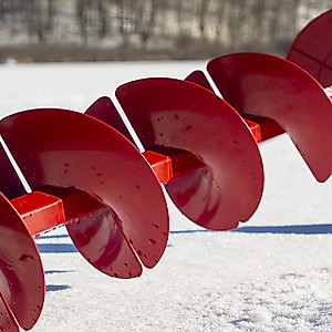 Eskimo 35400 Pistol Bit 6" Drill Adaptive Ice Auger Weighs Only 3.2 Pounds, Redrills Old Holes Easily Extremely Fast Cutting, Red