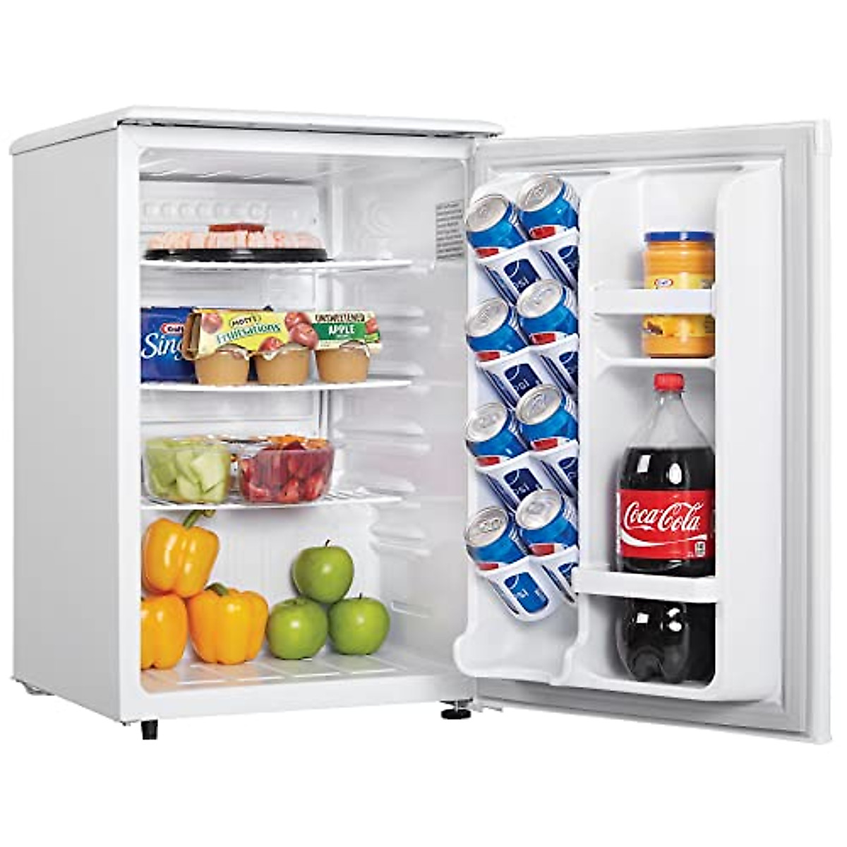 Danby Designer DAR026A1WDD-6 2.6 Cu.Ft. Mini Fridge, Compact Refrigerator for Bedroom, Office, bar, countertop, E-Star Rated in White