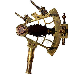 MARINE ART HANDICRAFTS '' Brass Sextant with Compass for Birthday, Wedding, Baptism, Mother's Day, Father's Day, Partner, Best Man, Anniversary, Farewell, Graduation, C-3082