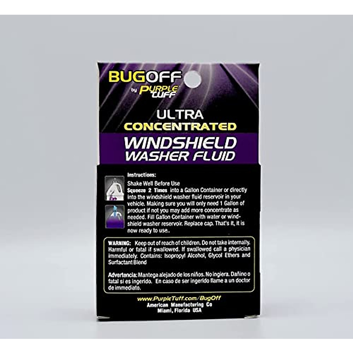 BUGOFF Windshield Washer Fluid Ultra-Concentrated