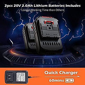 AIVOLT 40V Cordless Leaf Blower Vacuum - 600CFM 150MPH 3 in 1 Battery Powered Leaf Blowers/Mulcher with 2X 2.0 Ah Batteries and Quick Charger for Lawn Care and Snow Blowing