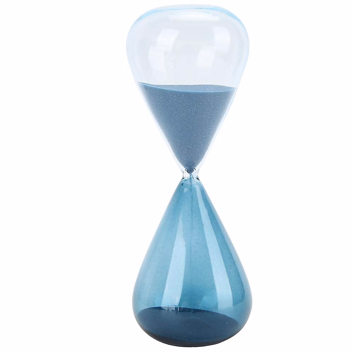 Hourglass Clock Blue Sand Timer, Innovative Cone Shape Unique Sand Clock Timer Glass Birthday Gift Office Kitchen Decor Table Ornament(S)