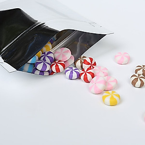 QQ Studio 100 PCS Smooth Silver Dual-Sided Foil Resealable Top Pouches Exterior Size 7.5x10cm (3x4)