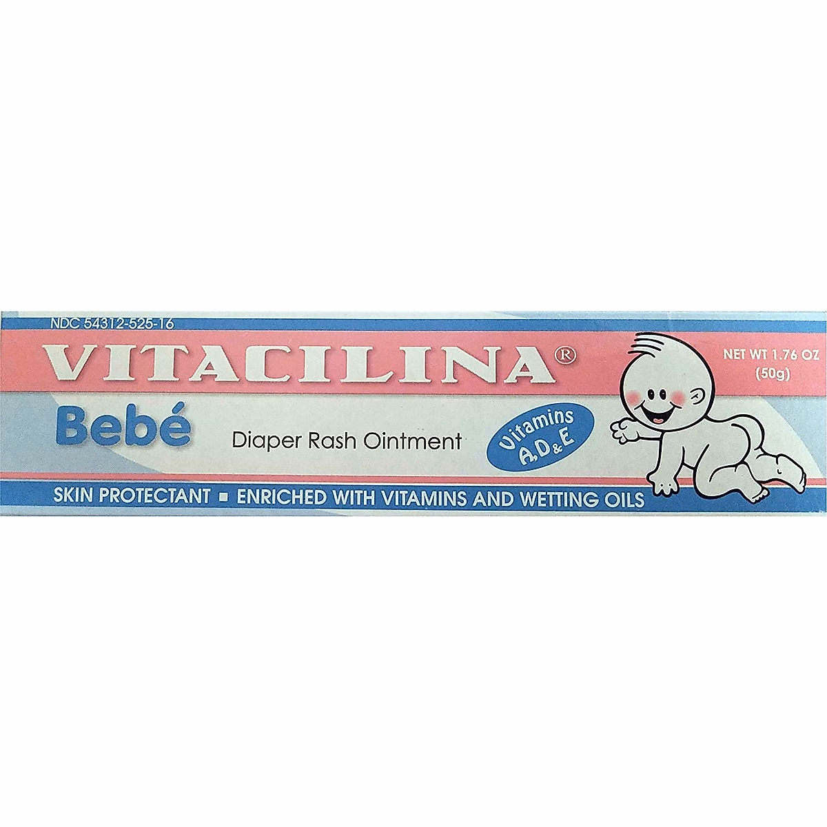 Vitacilina Bebe Diaper Rash Ointment 1.76 oz. (Quantity of 6)