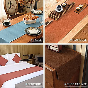 Table Runner Gold Long 72/96/108 Inches Linen Runners for Party Wedding