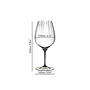 Riedel 4884/0 D Fatto A Mano Performance Cabernet Wine Glass, 29 oz, Clear