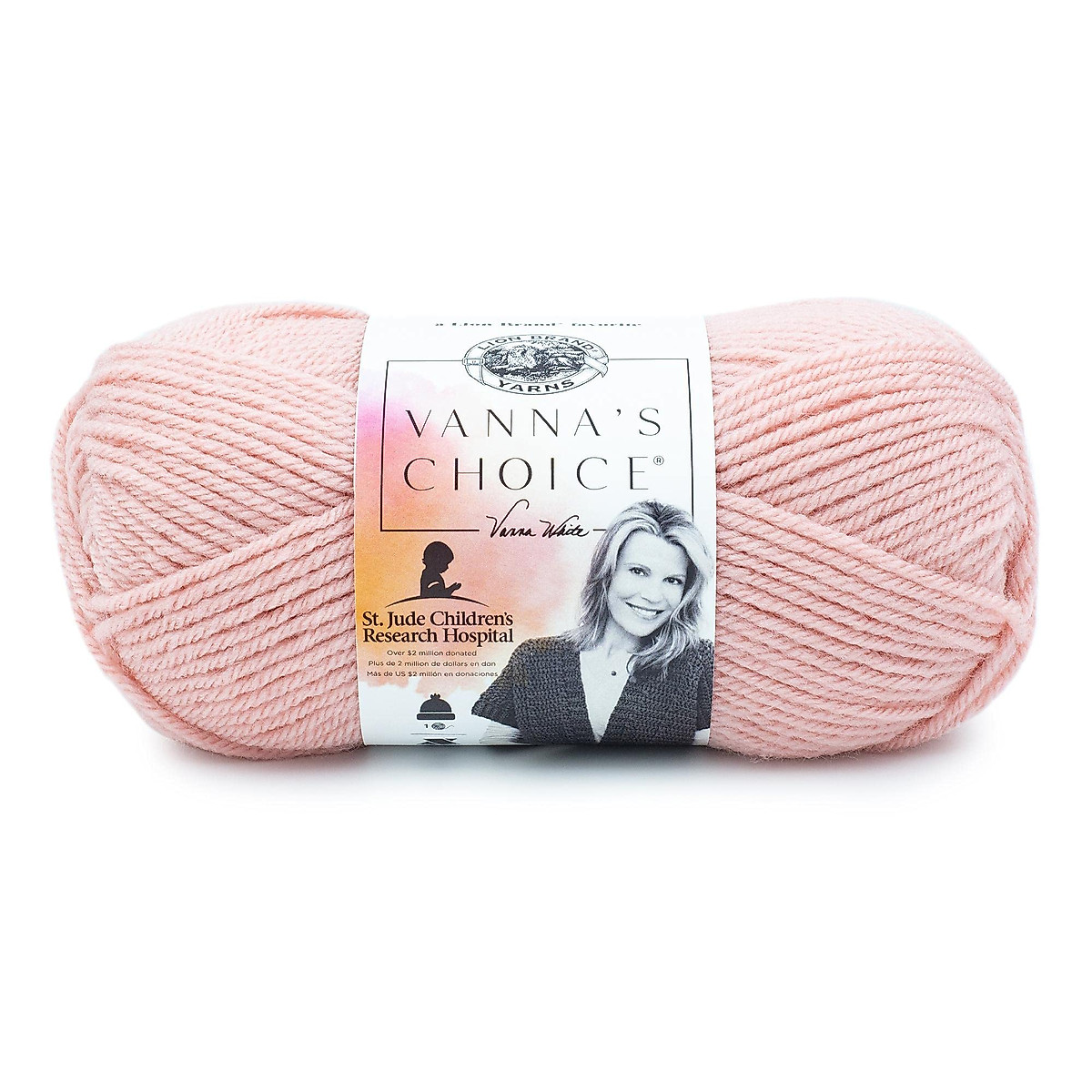 Lion Brand Yarn (1 Skein) Vanna's Choice Yarn, Pink