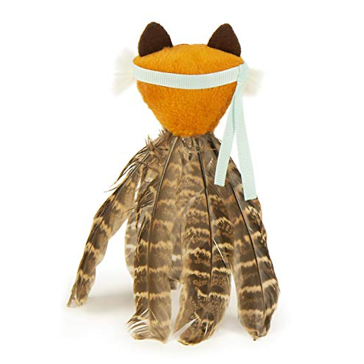 SmartyKat Toss-A-Fox Feather Toss & Chase Cat Toy, Randomly Selected Color - Brown OR White, One Size