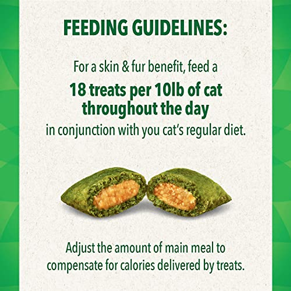 Greenies Feline Smartbites Skin & Fur Health Crunchy and Soft Textured Adult Natural Cat Treats, Chicken Flavor, 16 oz. Tub