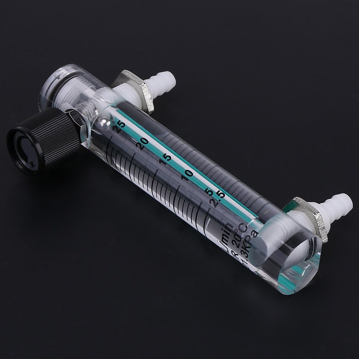Oxygen Flowmeter,Air Flowmeter Oxygen Air Flow Meter,Lzq5 Flowmeter 2.5-25Lpm Flow Meter with Control Valve for Oxygen/Air/Gas