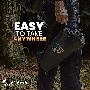 AVAMA - Camping Stool, Folding Small Chair Seat Height 10 inch Portable Camp Stool with Carry Bag for Camping - Fishing - Hiking - Gardening - Travel - Hiking - Beach - Garden - BBQ