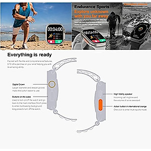 49 mm DT8 Ultra Smart Watch Wireless Charging Series 8 NFC 2.0 Inch Large Screen 49 mm (GPS Track, Thermometer) for Men and Women Sports Smart Watch IP67 Life Waterproof Wireless Charging (Gray)