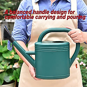 Watering Can 1 Gallon for Indoor Plants, Garden Watering Cans Outdoor Plant House Flower, Gallon Watering Can Large Long Spout with Sprinkler Head (Blue)