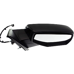 Kool Vue Passenger Side Power Heated Mirror for Chevrolet Silverado 1500 GMC Sierra 1500 2014-2018 Manual Fold Without Signal Light, Blind Spot Light, Memory & Puddle Lamp Paintable