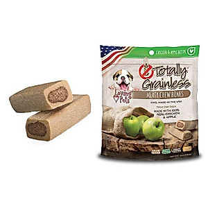 Loving Pets Totally Grainless - Chicken and Apple Meaty Chew Bones for Dogs (for Small Dogs Less Than 20 lbs), 6oz