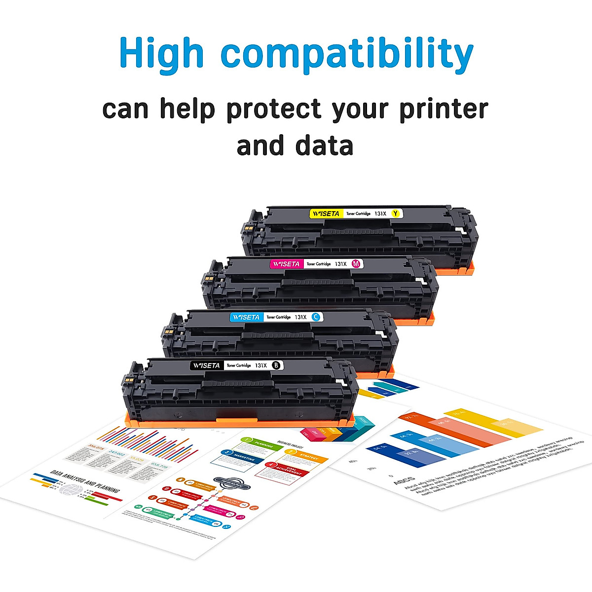 131X 131A Toner M251nw Toner Compatible Cartridge Replacement for HP 131X CF210X 131A Toner Cartridge 4 Pack Compatible with HP Pro 200 Color M251nw M251n, Pro 200 Color MFP M276nw M276n Printer