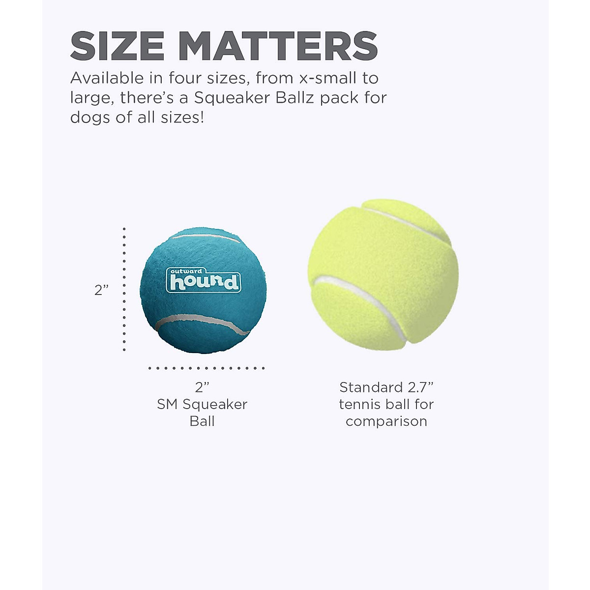 Outward Hound Squeaker Ballz Fetch Dog Toy, Small, 8- Pack