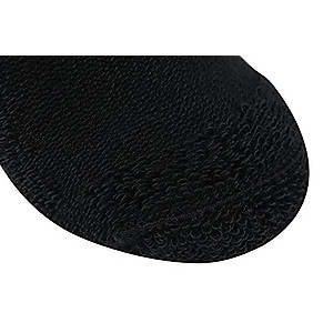 +MD Non-Binding Diabetic Socks for Men Women-6 Pairs Medical Circulatory Crew Socks with Cushion Sole Black 13-15