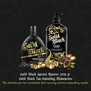 Millennium Tanning Solid Black 200X Tanning Lotion & Tan Extender Lotion, 13.50 & 18.25 Fluid Ounces