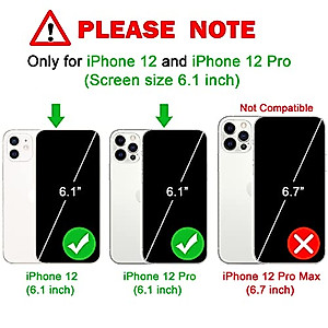 OWLSTAR Cute Neon Clear Soft Case for iPhone 12 Pro 6.1 inch & iPhone 12, Flexible Slim TPU Shockproof Transparent Bumper Protective Phone Cover for Women and Girls (Hot Pink)