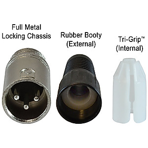 GLS Audio XLR MALE Plugs Connectors XLR-M Plug - 4 Pack