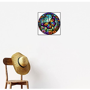 RYMILIE Diamond Painting Kits for Adults - Butterfly Flowers DIY 5D Diamond Art Kits Full Drill Diamond Dots Paintings with Diamonds Gem Art and Crafts Home Decor 12x12inch