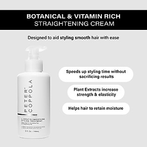 Peter Coppola A-keratin Smoothing Styling Treatment -straightening Cream Gently Detangles Hair, Seals Split Ends, Eliminates Frizz, And Speeds Up Styling Time Leaving Hair Smooth And Soft (5 Oz)
