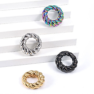 PUNKYOUTH Ear Hanger Weights for Stretched Ear Gauges 0g 00g Stainless Steel Ear Heavy Dangle for Women Plugs Tunnels Piercing Kit