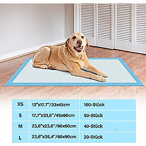 ScratchMe Super-Absorbent Waterproof Dog and Puppy Pet Training Pad, Housebreaking Pet Pad, 50-Count Small-Size, 17.1’’X23.6’’, Blue