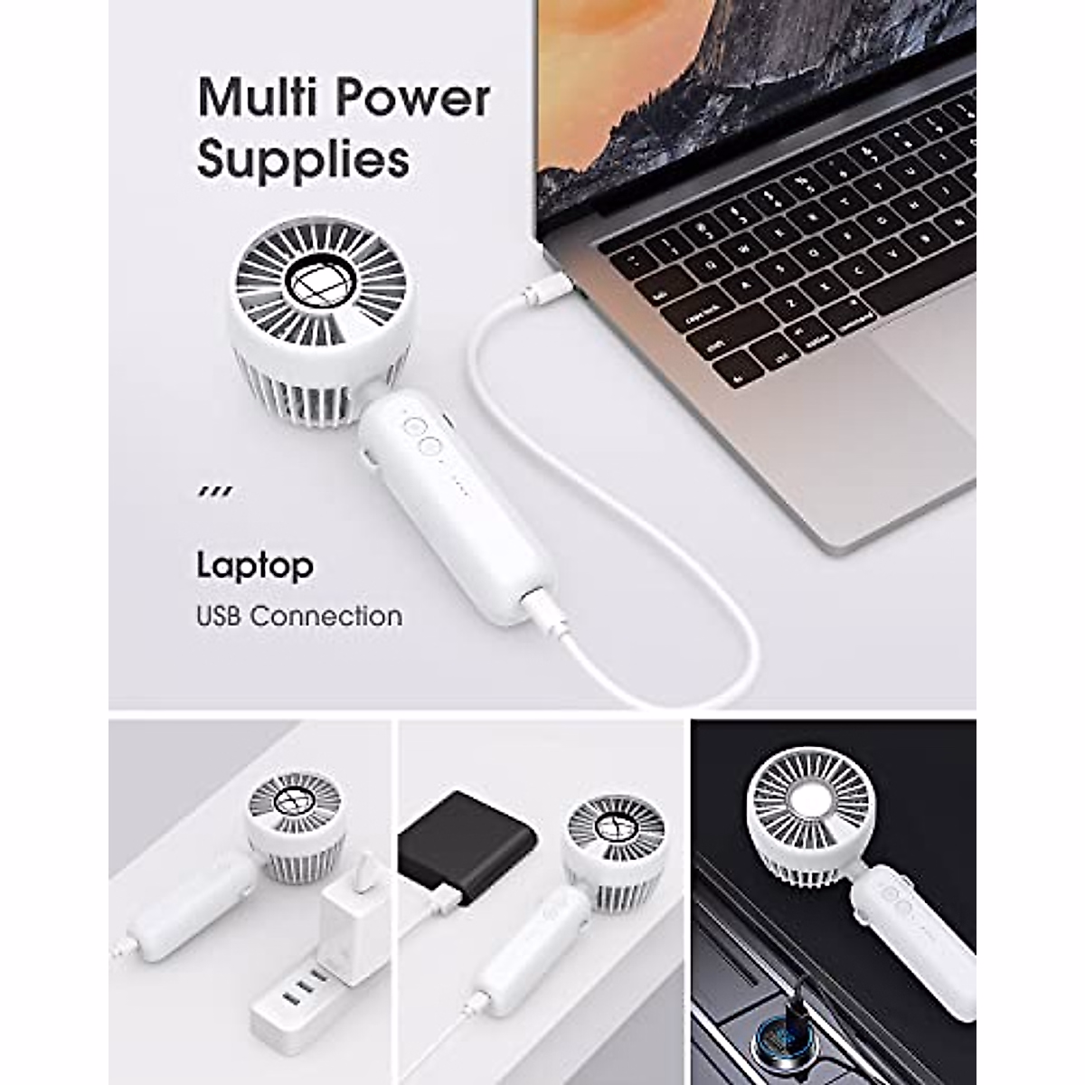 Mini Handheld Fan,New Semiconductor Refrigeration Hand Fan for Fast Cooling ,USB Rechargeable Fan Personal, Battery Operated 3 Speed Small Fan,Mini Size perfect for Kids,Home,Outdoor,Office,Travel