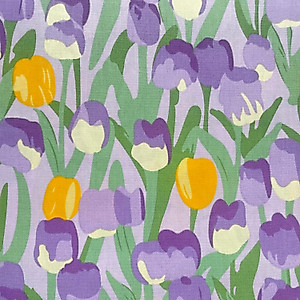 Purple Cotton Fabric Squares 5x5, Floral Charm Packs for Quilting 5 inch for Girls, Precut Fabric for Quilting Sewing DIY Pathworks (42Pcs)