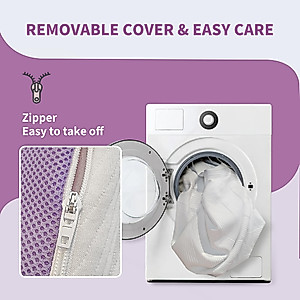 2" Twin Soft Mattress Topper - Removable Fitted Cover, Lavender Infusion Memory Foam Soft Mattress Topper, Ventilation Design, CertiPur Certified