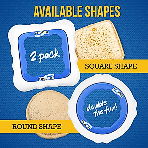 Uncrustable Sandwich Cutter and Sealer - PBJ Sandwich Cutter for Kids Lunch - Make & Freeze DIY Pocket Minis - Homemade Uncrustables Sandwich Maker - Crustless Bread Sandwich Sealer Decruster (2 Pack)