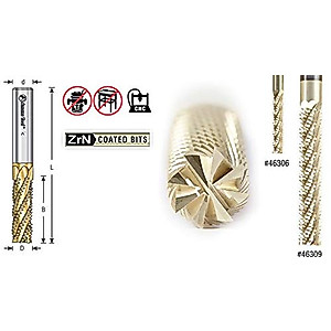 Amana Tool - 40304 CNC Solid Carbide ZRN Coated Honeycomb Cutting Hugger 1/8 Dia x 13/16 x