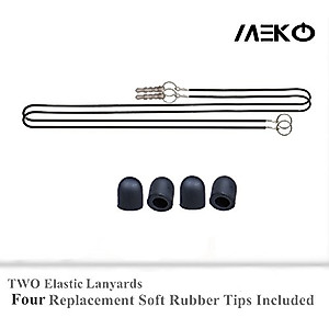 MEKO(TM) 4 Pcs [0.22-inch Rubber Tip Series] 5.5" L Precision Rubber Thin-Tip Styli/Stylus Pens Bundle with 4 Extra Replacement Rubber Tips and 2 Elastic Lanyards - (Dark Blue/Green/Hot Pink/Black)?-¡­