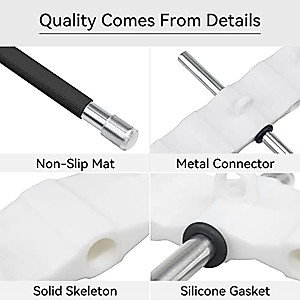 devesanter Pants Hangers Space Saving Hangers 2 Pack Collapsible Pants Organizer Non Slip for Pants Jeans Scarf Hanging （Black with 10 Clips）