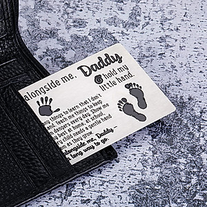Fathers Day Gift for New Dad Wallet Insert Card Daddy Father to Be Birthday Gifts from Daughter Son Kids Pregnancy Baby Announcement Gifts for Him Men First Time Dads Husband from Wife Christmas