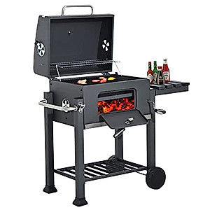 N/A Grill Barbecue Picnic Grills Kebab Stove Charcoal Oven with Waterproof Black BBQ Grills for Yard Garden Outdoor