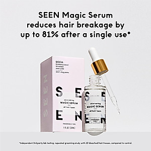 SEEN Magic Serum, Fragrance Free - Non-Comedogenic & Sulfate-Free Hair Serum- Anti Frizz- Dermatologist-Developed - Safe for Sensitive, Eczema & Acne Prone Skin